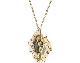 Rock Paper Scissor Necklace (silver) - Etsy