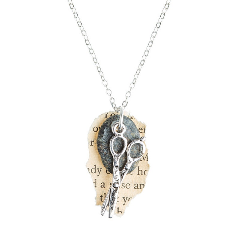 Rock Paper Scissor Necklace (silver) - Etsy
