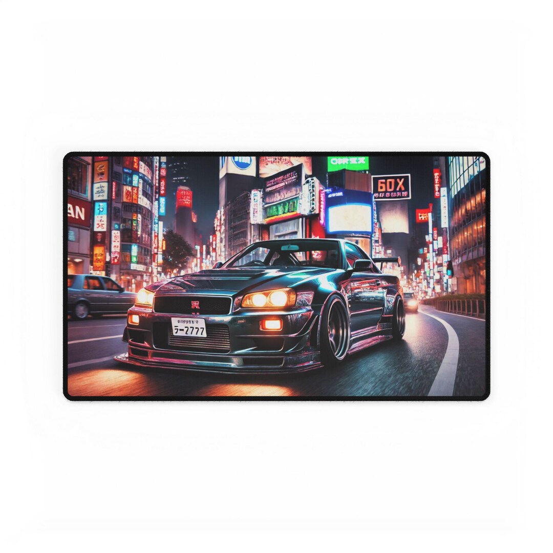 Gaming Mouse Pad Nissan Skyline GTR R34 JDM Large Desk Mat Car Mousepad ...