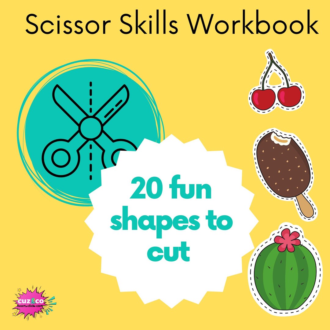 Scissor Skills Workbook - Etsy