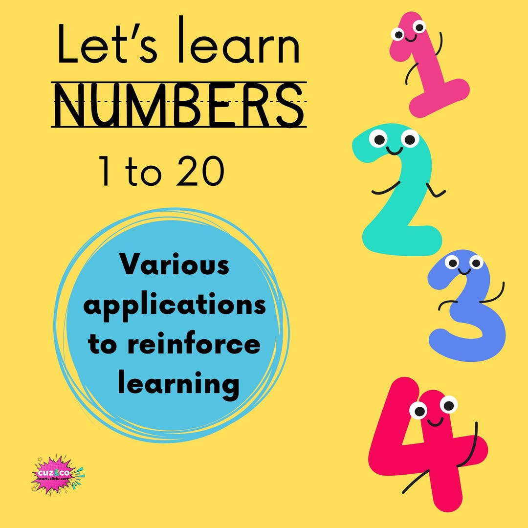 Let's Learn Numbers 1-20 [workbook] - Etsy