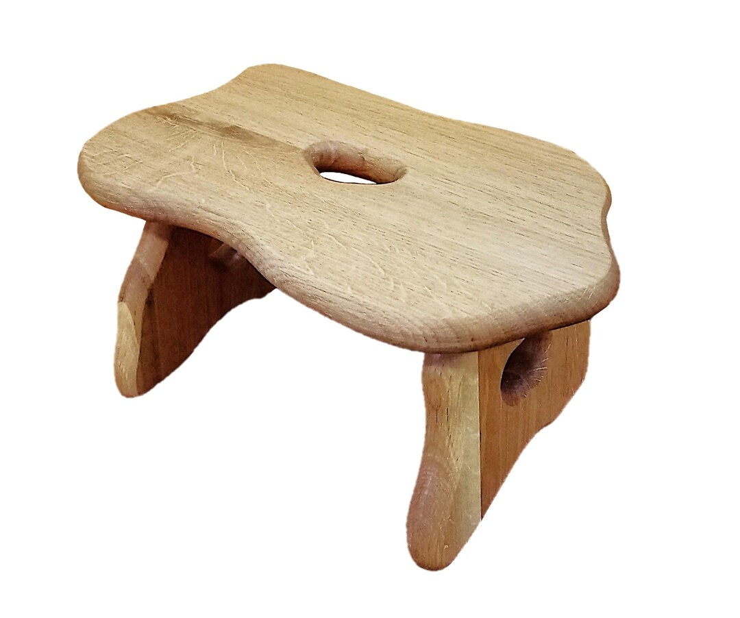 Wood Small Stool, (A Shape), Uniquely Shaped Handmade Childrens Stool ...