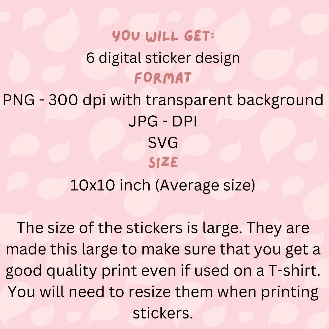 Cute Stickers Printable PNG, Inspirational Quote Stickers PNG, Print ...