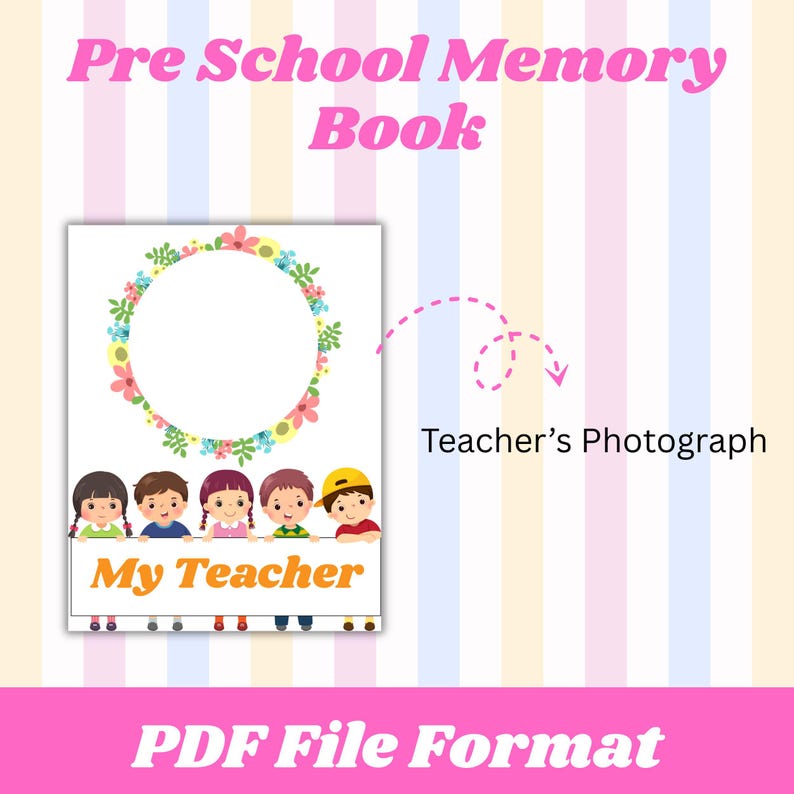 Preschool Memory Book Printable | Pre-k Graduation Keepsake | Digital ...
