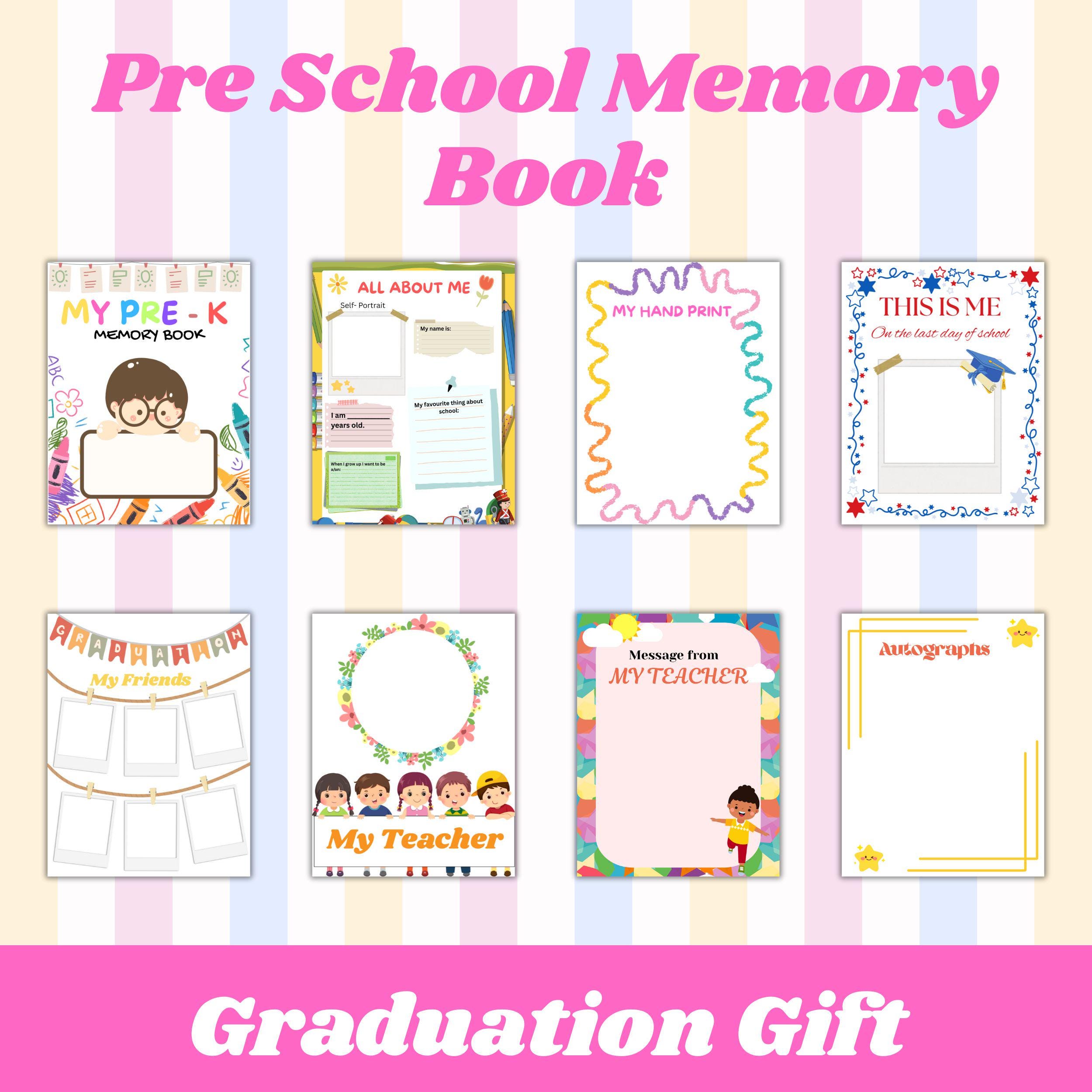 Preschool Memory Book Printable | Pre-k Graduation Keepsake | Digital ...