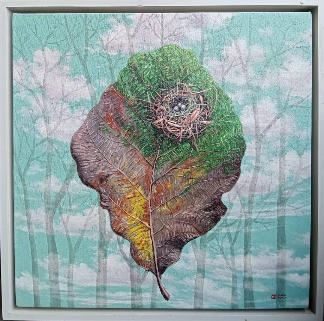 Mulai Mengiring, Nature’s Transformation Painting, Abstract Forest ...