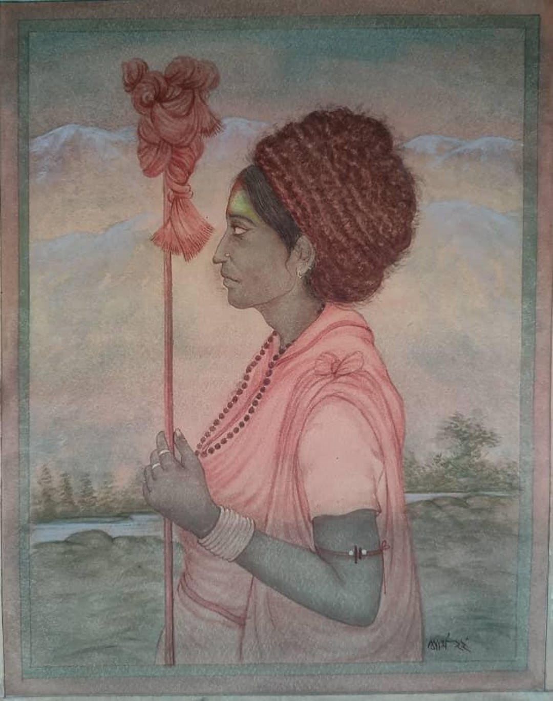 Bhairavi Painting, Goddess Durga Art, Divine Feminine, Spiritual Hindu ...