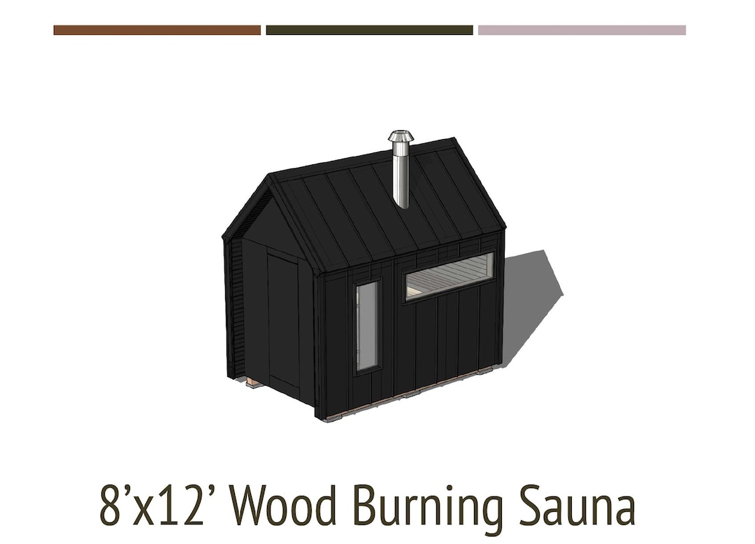 Full Sauna Digital Plan Drawings and 3D Model Download - Etsy