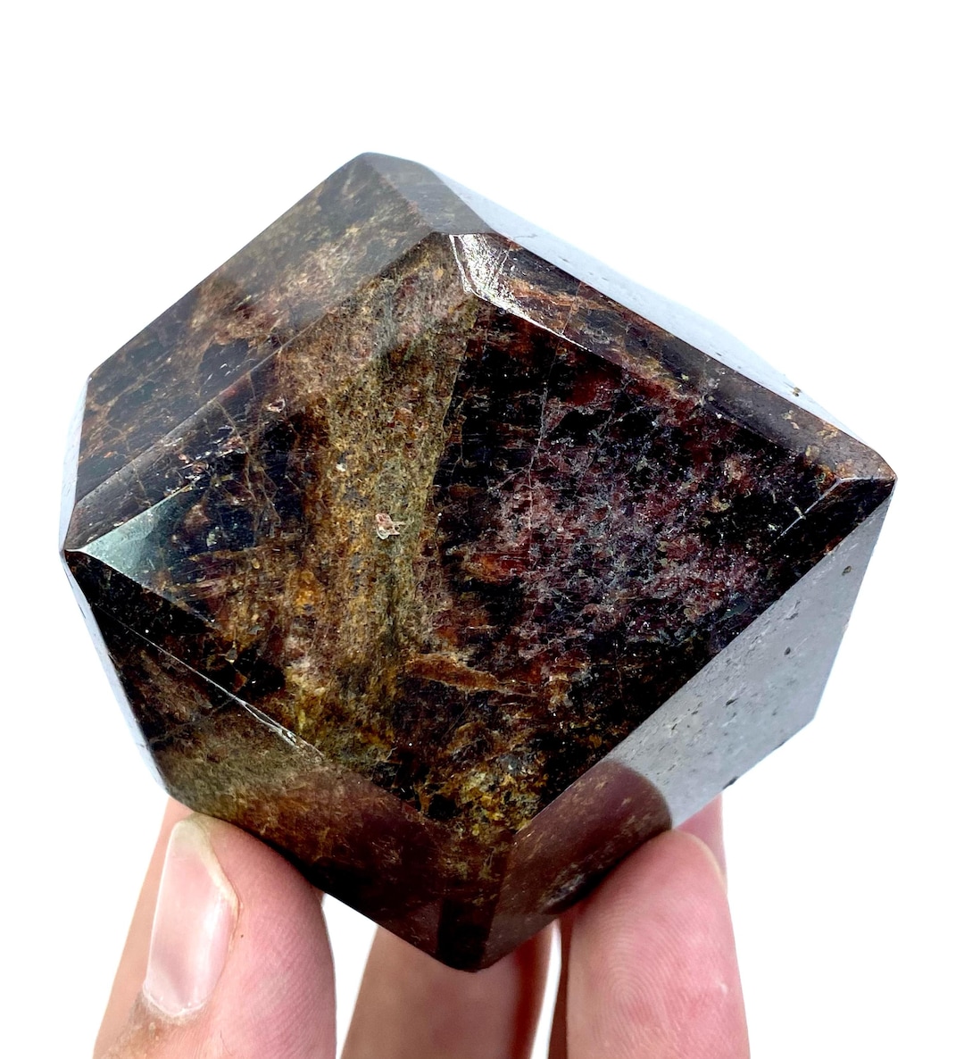 408 Gram Polished Almandine Garnet Dodecahedron - Natural, Unique ...