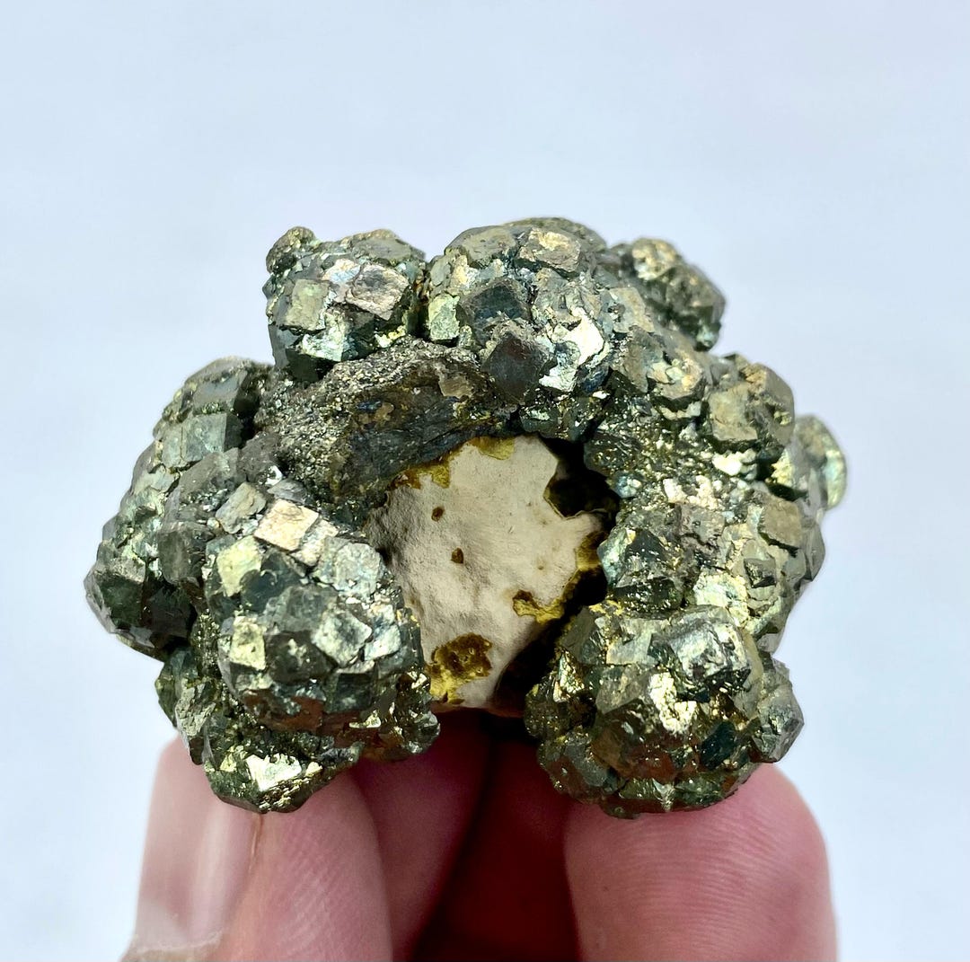 79 Gram Unique Pyrite Cluster With Hollow Formation - Natural Golden ...