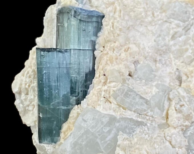 157 Carat Rare Tourmaline With Quartz Feldspar Terminated Crystal ...