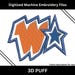 3D Puff W Star Logo Embroidery Design | Machine Embroidery Files EMB ...