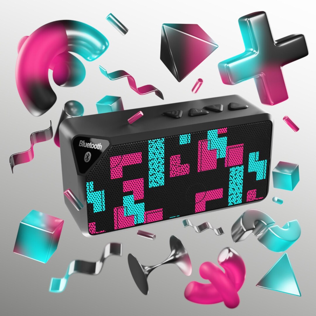 Jabba Bluetooth Speaker - Retro Geometric Design, Stylish Portable ...