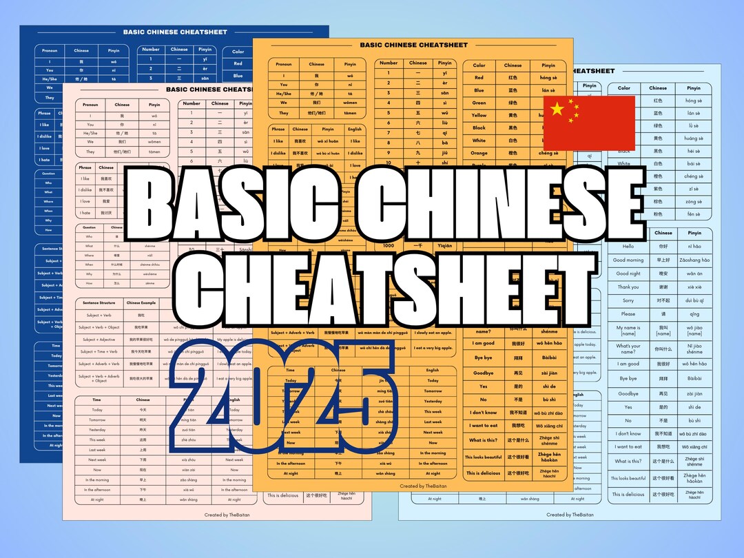 2025 Chinese Basic Conversation Cheat Sheets | Chinese Common Phrases ...