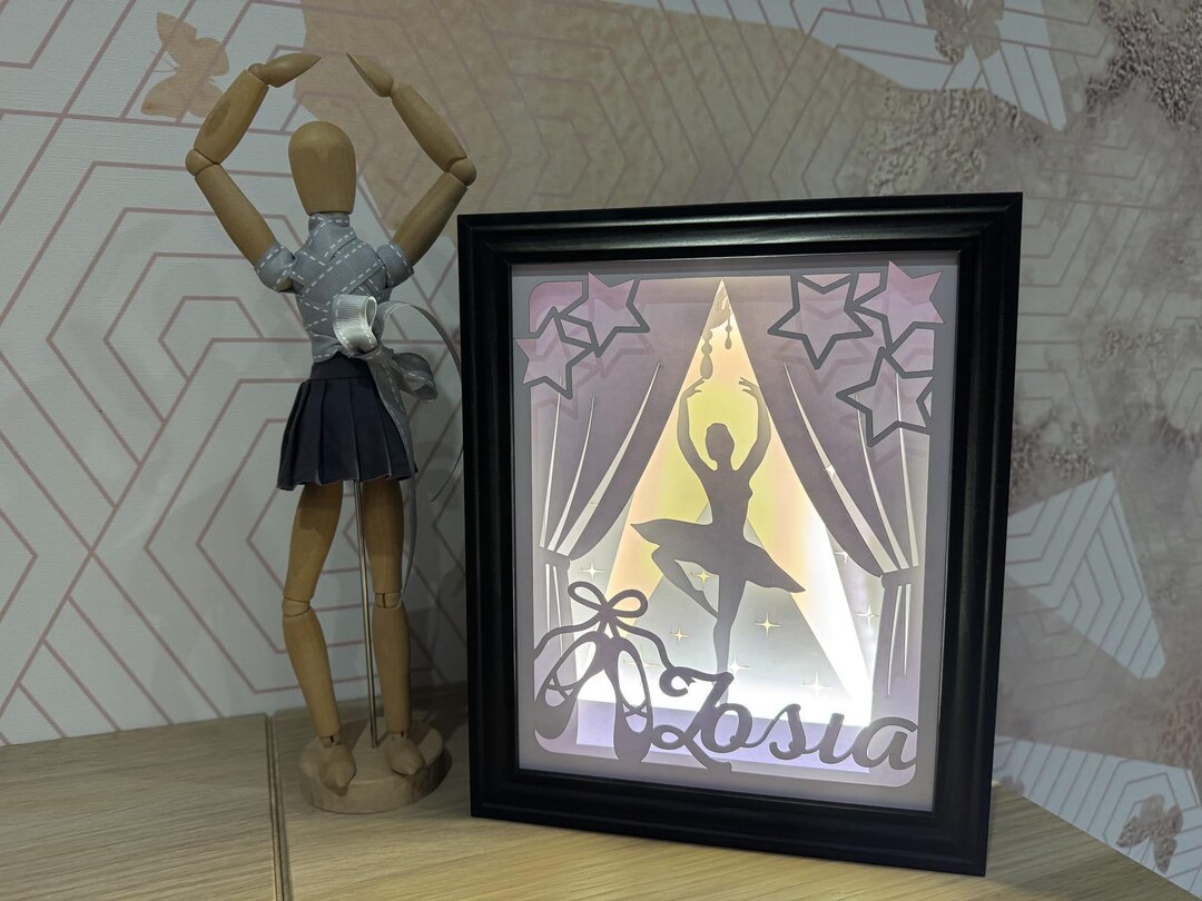 Personalized 3D LED Shadow Box Frame Ballerina Handmade - Etsy