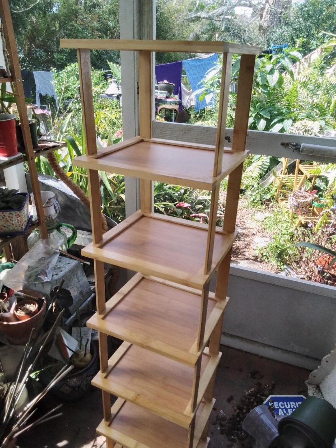 Bamboo Shoe Rack for Entryway, Vertical Shoe Rack 7-tier Tall & Narrow ...