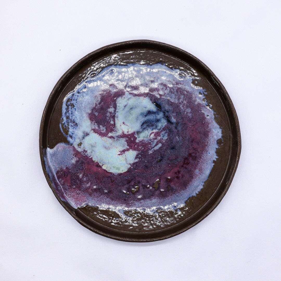 23 Cm Lilac Smoked Grey Large Stoneware Handmade Ceramic Dinner Plate ...