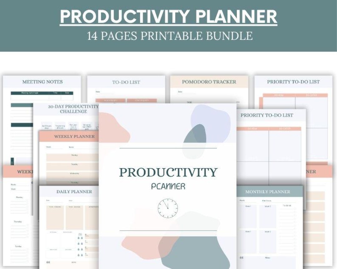 Productivity Planner - Daily Planner, Monthly Planner, Focus Tracker ...