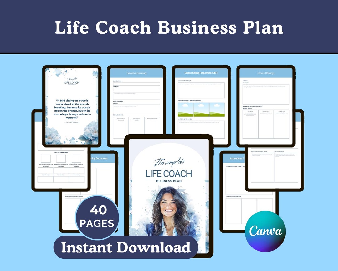 Life Coach Business Plan, Executive Summary, Market Analysis, Financial ...