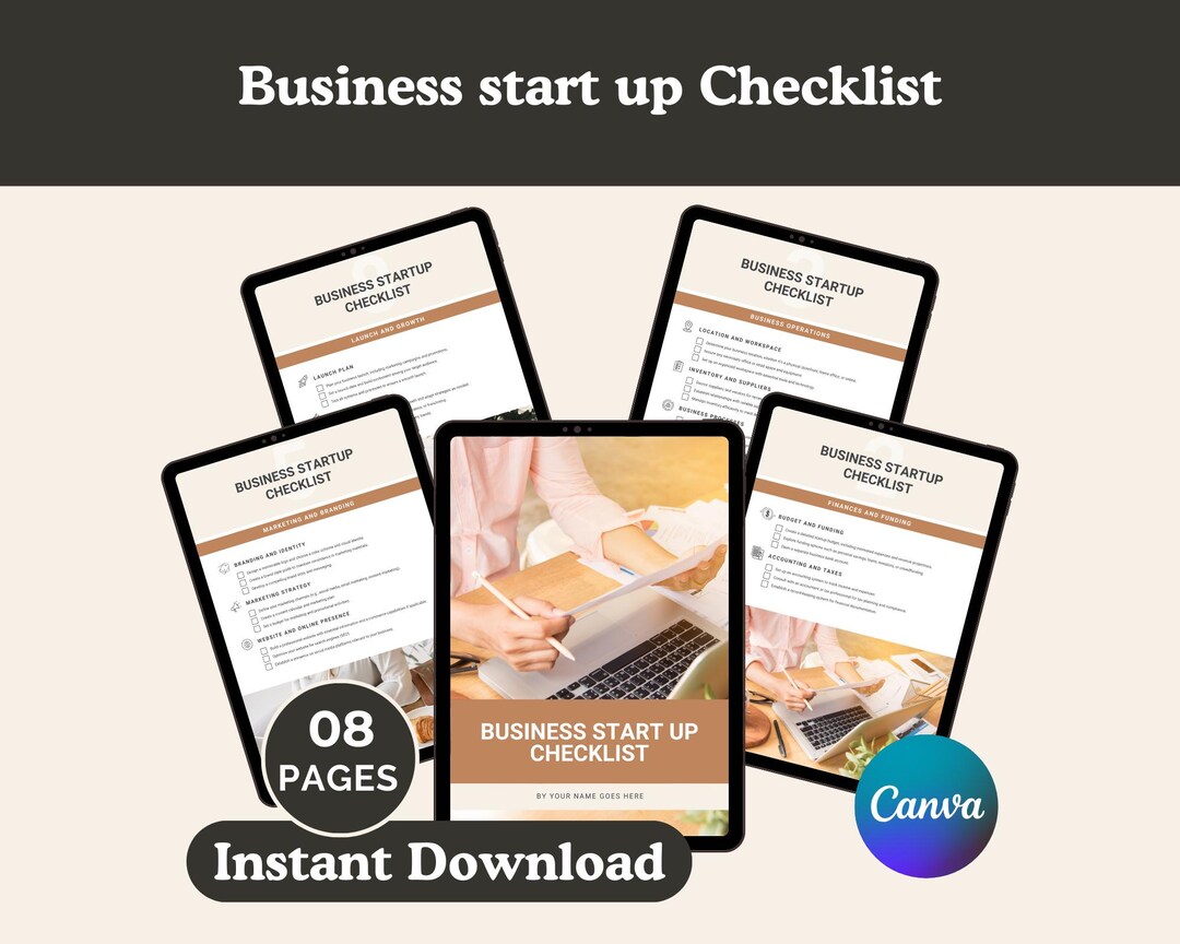 Business Start up Checklist Template, Financial Budgeting, Business Operations, Sales ...