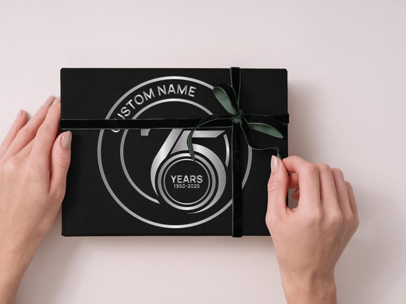 75th Anniversary Logo: Personalized Diamond Jubilee Emblem (digital ...