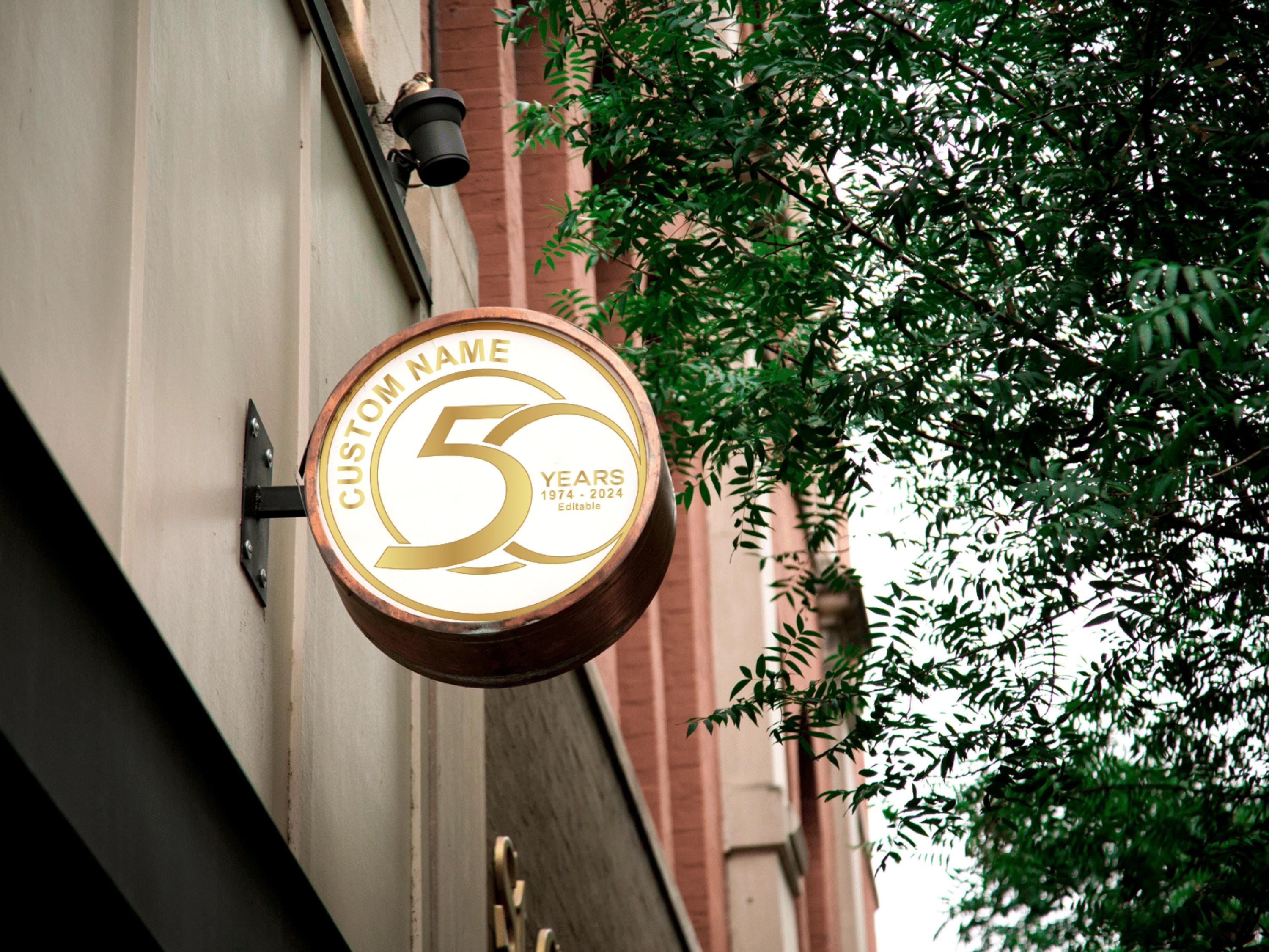 Custom 50th Years Anniversary Logo: Golden Jubilee Design (digital ...