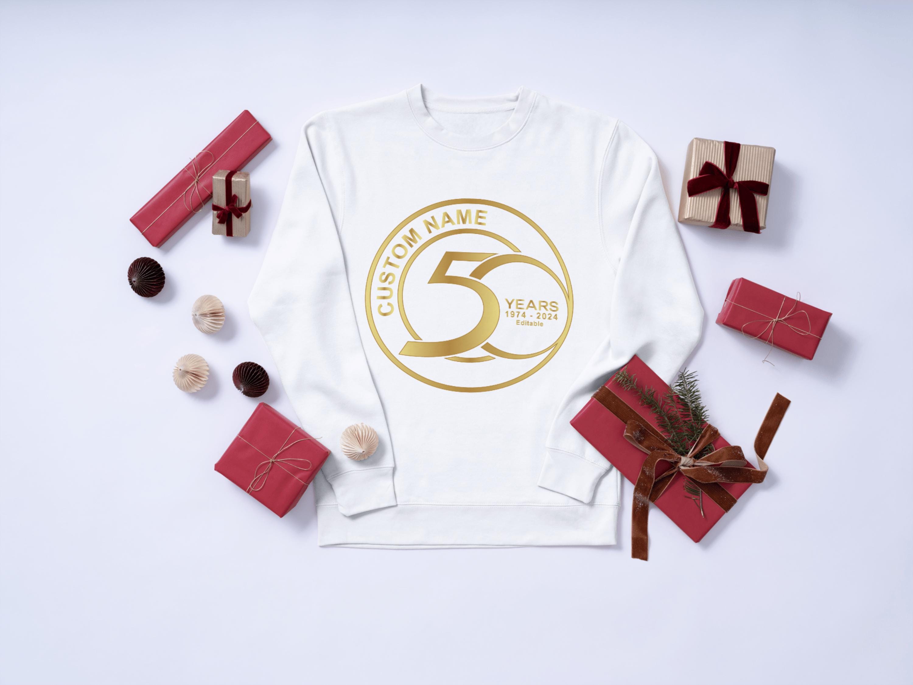 Custom 50th Years Anniversary Logo: Golden Jubilee Design (digital ...