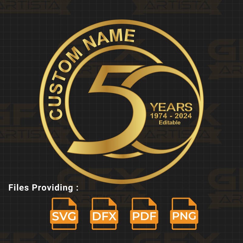 50th Anniversary Font - Etsy