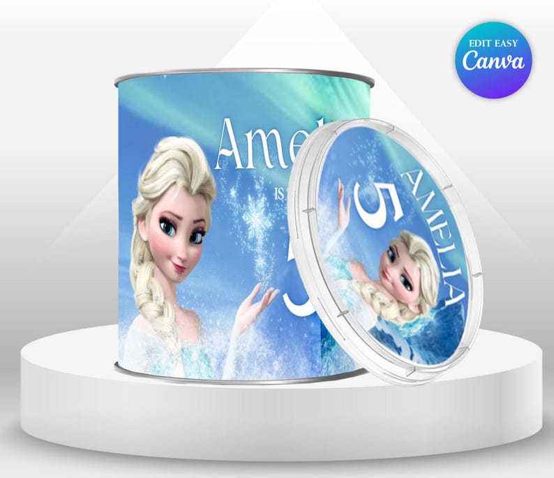 Elsa Birthday Pringles Label Frozen Party Girl 4th Birthday Party Favor ...