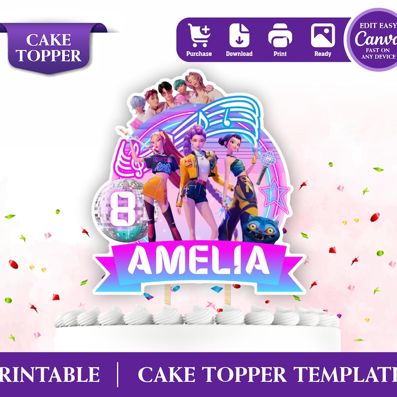 Cake toppers de las guerreras kpop - Etsy España