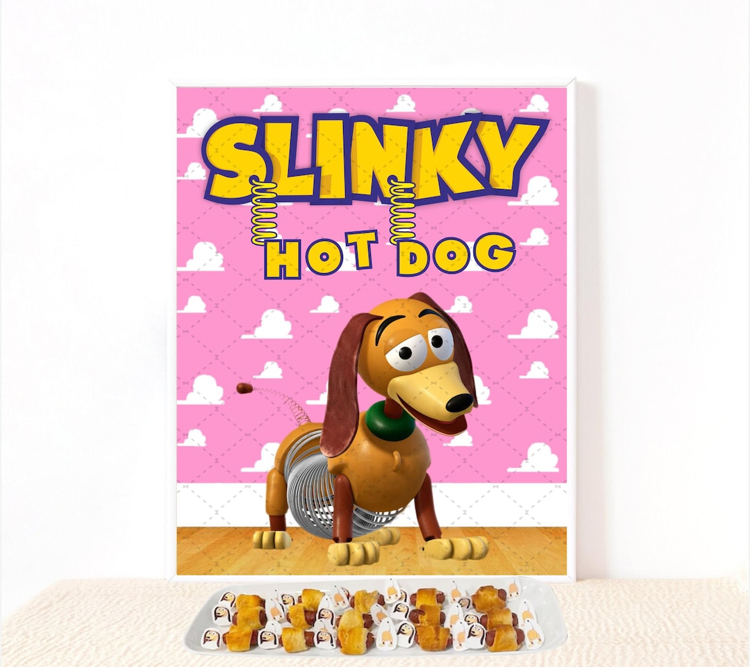 Toy Story Sign Slinky Hot Dog Toy Story Theme Party Girl Toystory ...