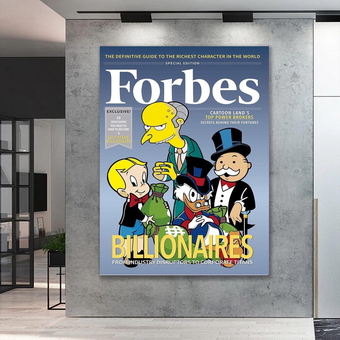Forbes Magazine Cover Billionaire With Mr Monopoly Richie Rich and ...