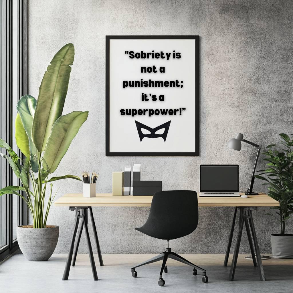 Sober Motivation Digital Wall Art | Funny Sobriety Quote Print ...