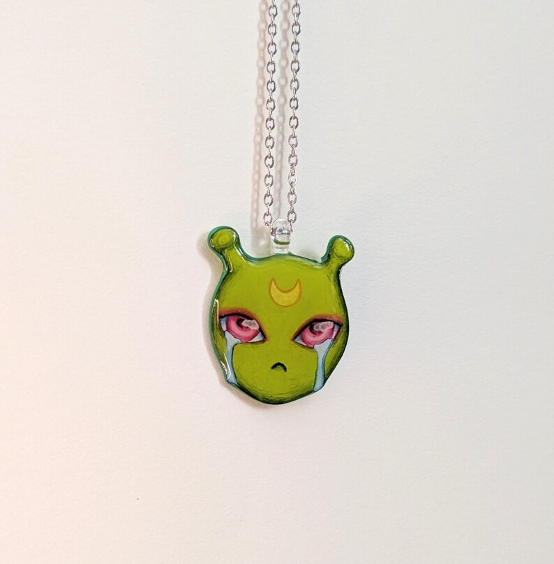 Sadie Sadalyte Sad Alien Necklace - Etsy