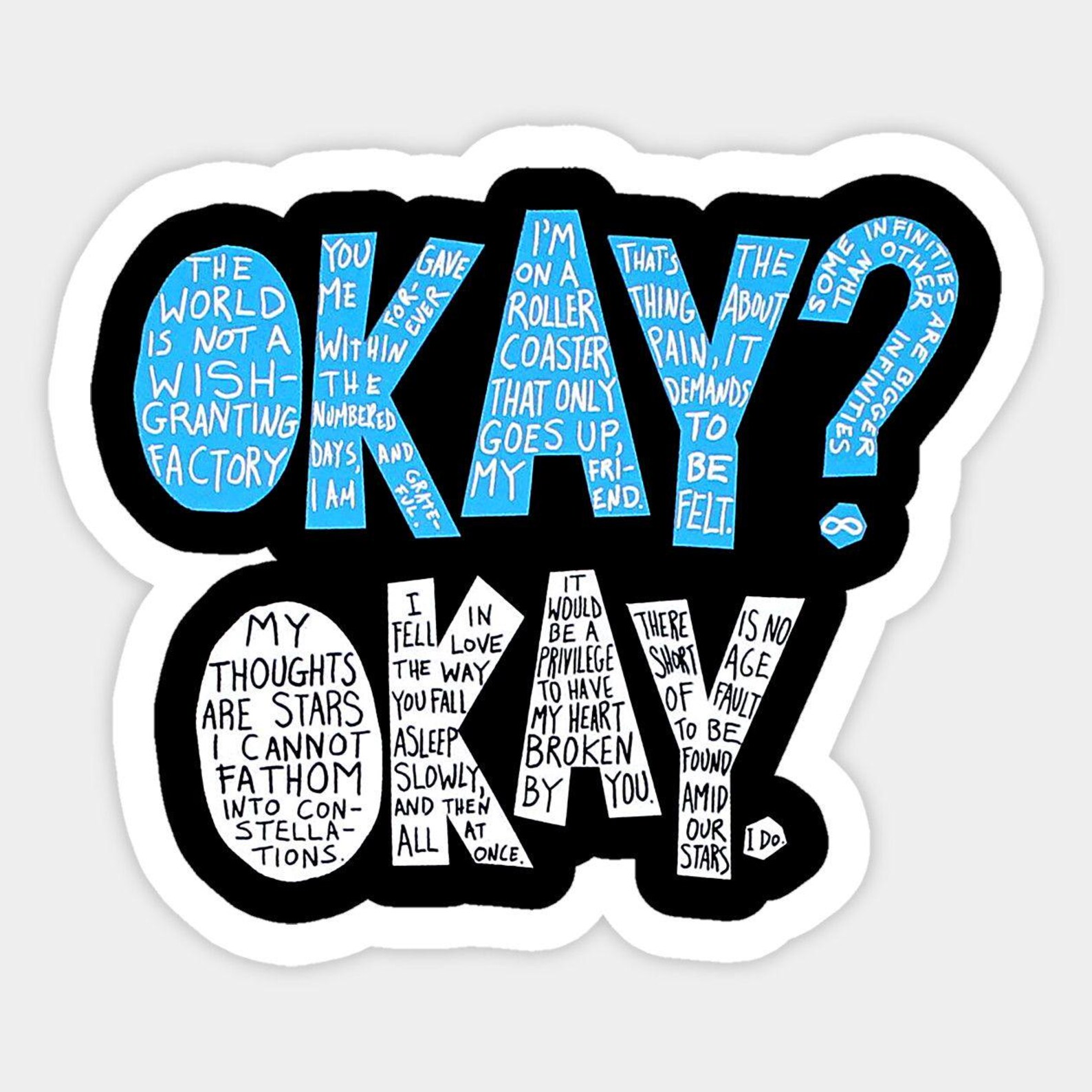 The Fault in Our Stars Sticker,meme Sticker,funny Sticker,sticker for ...