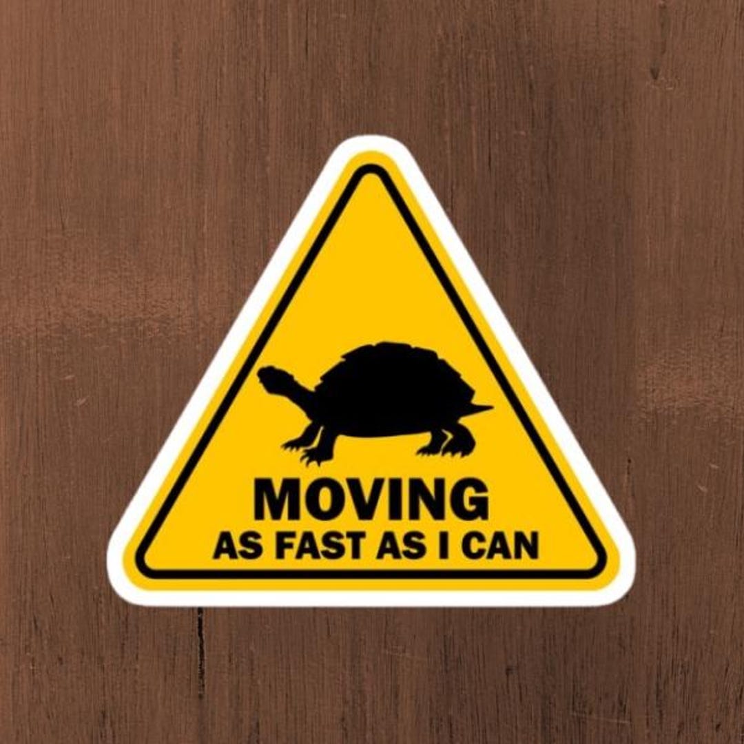 Funny Slow Moving Vehicle Sign Sticker,car Decal,bumper Sticker,meme ...