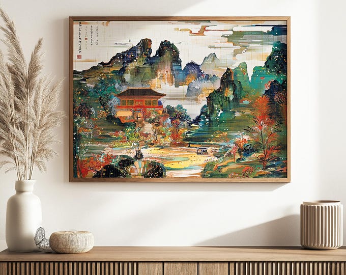 Chinese Vintage Art Print, Chinese Art, Retro Art, Oriental Art ...