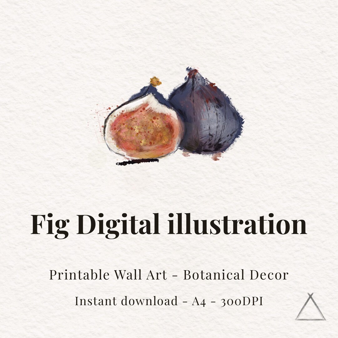 Fig Digital Print | Printable Wall Art | Botanical Illustration | Fig ...