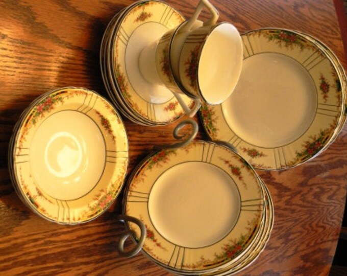 Vintage Dish Ware ... MYOTT DINNER Service Luncheon Set 24 Pce Florida ...