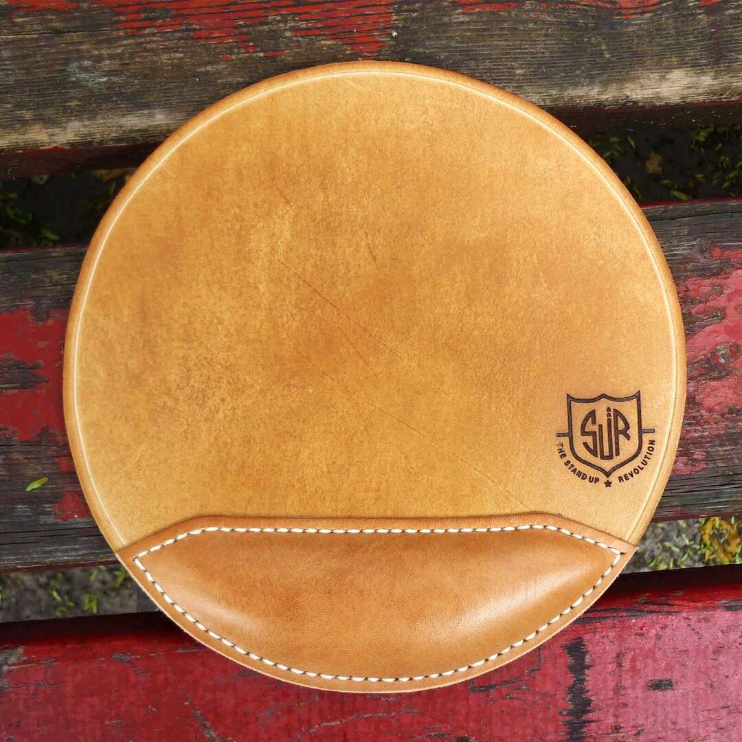 Mouse Pad, Brown Leather Mouse Mat With Wrist Rest, Table Mat ...