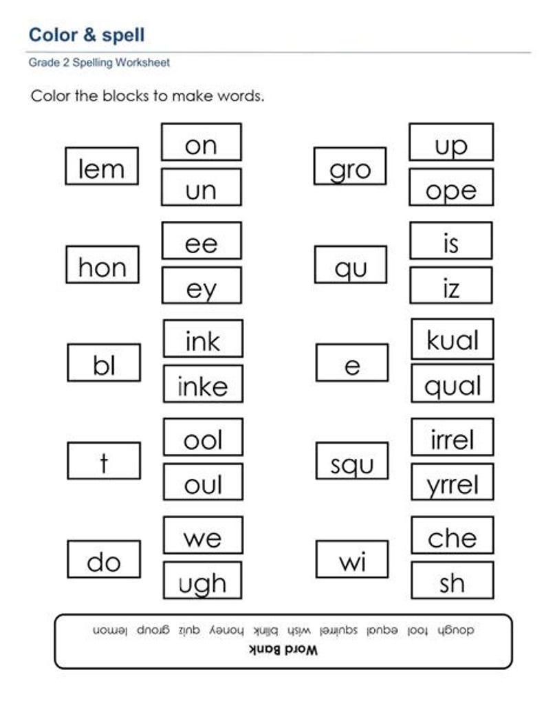 Grade 2 Printable Worksheets | Fun & Educational Activities for Kids ...