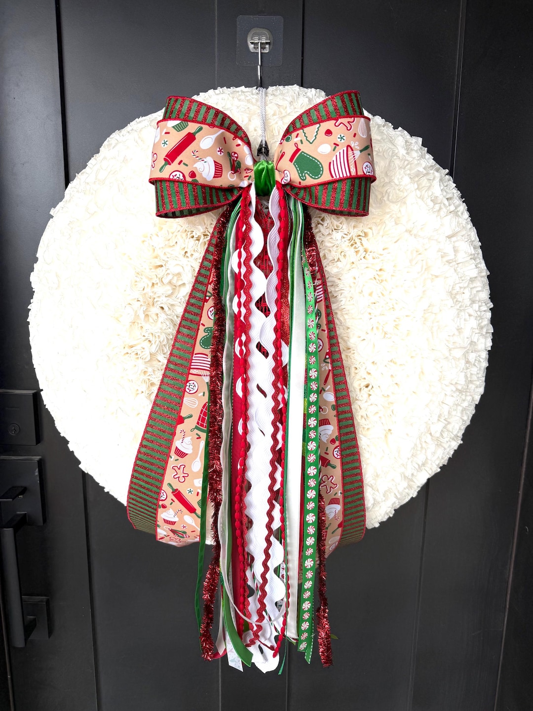 Holiday Baking Front Door Wreath Bow - Etsy