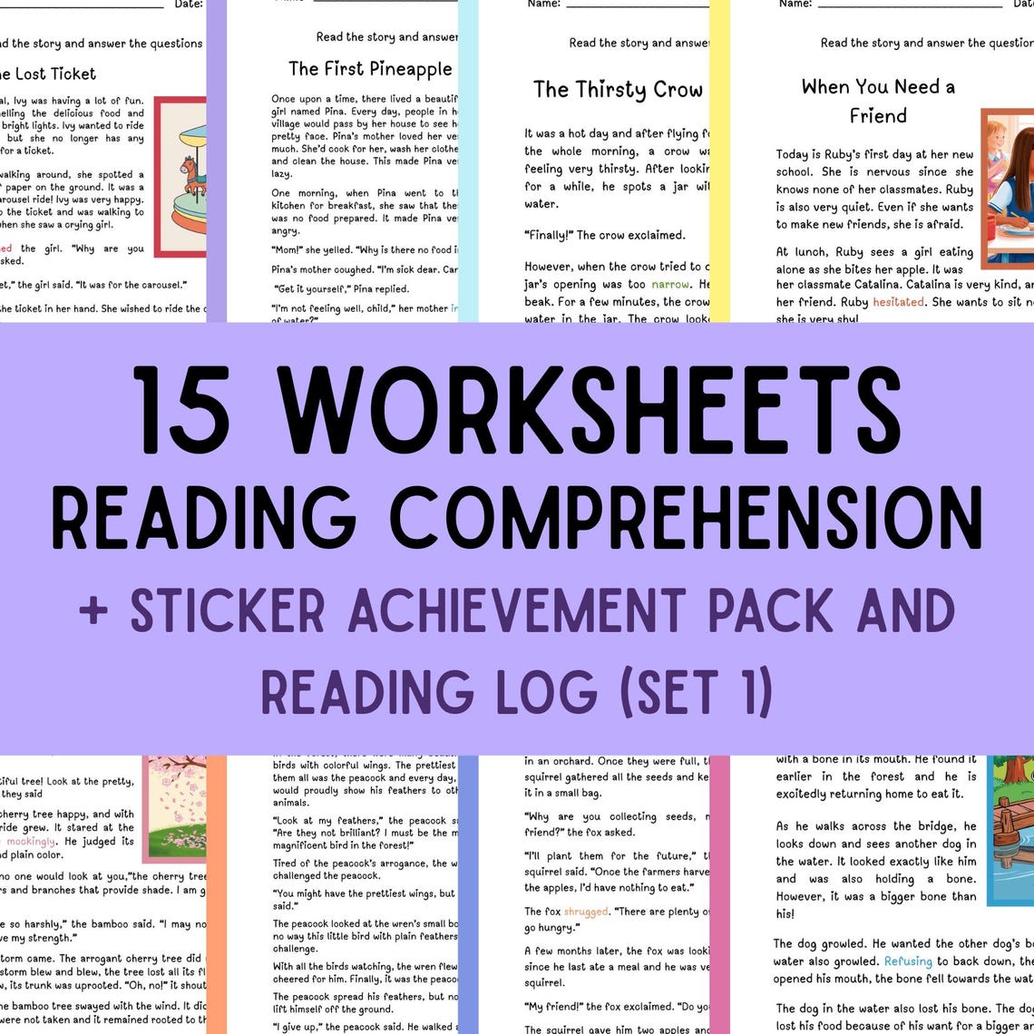 15 Reading Comprehension Worksheets First Grade Reading Worksheets ...