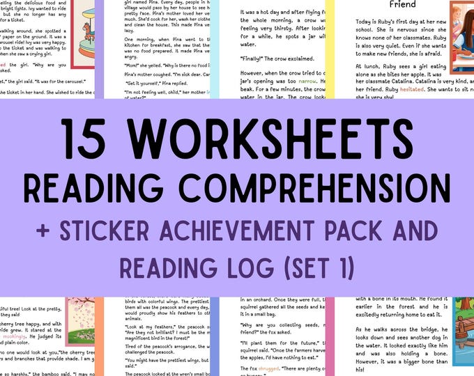 15 Reading Comprehension Worksheets First Grade Reading Worksheets ...