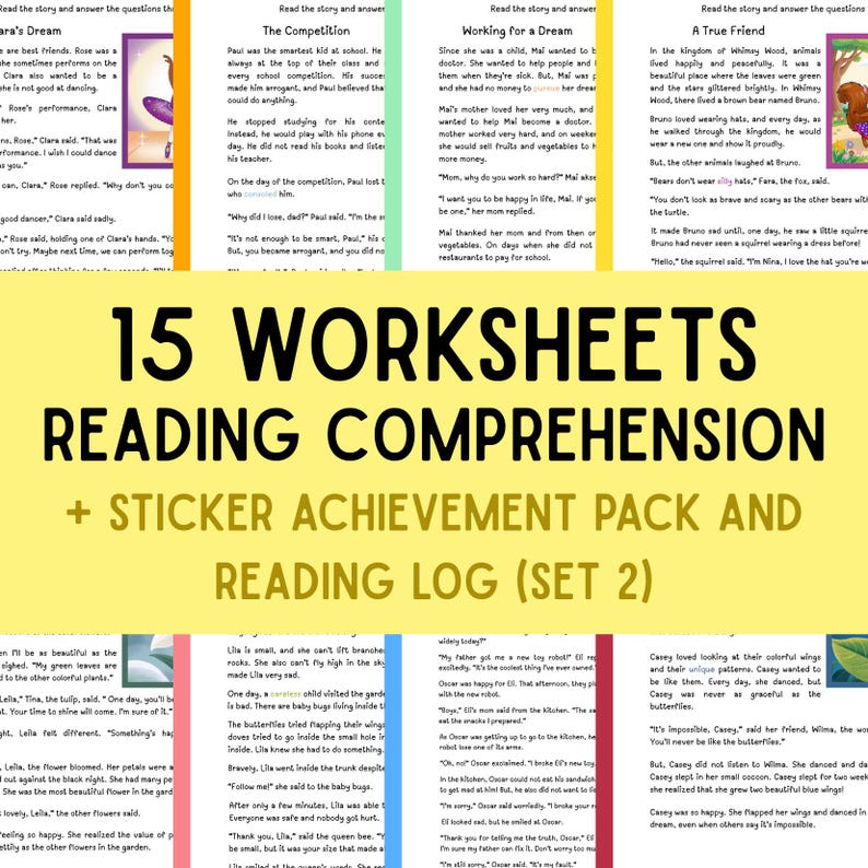 15 Reading Comprehension Worksheets First Grade Reading Worksheets ...