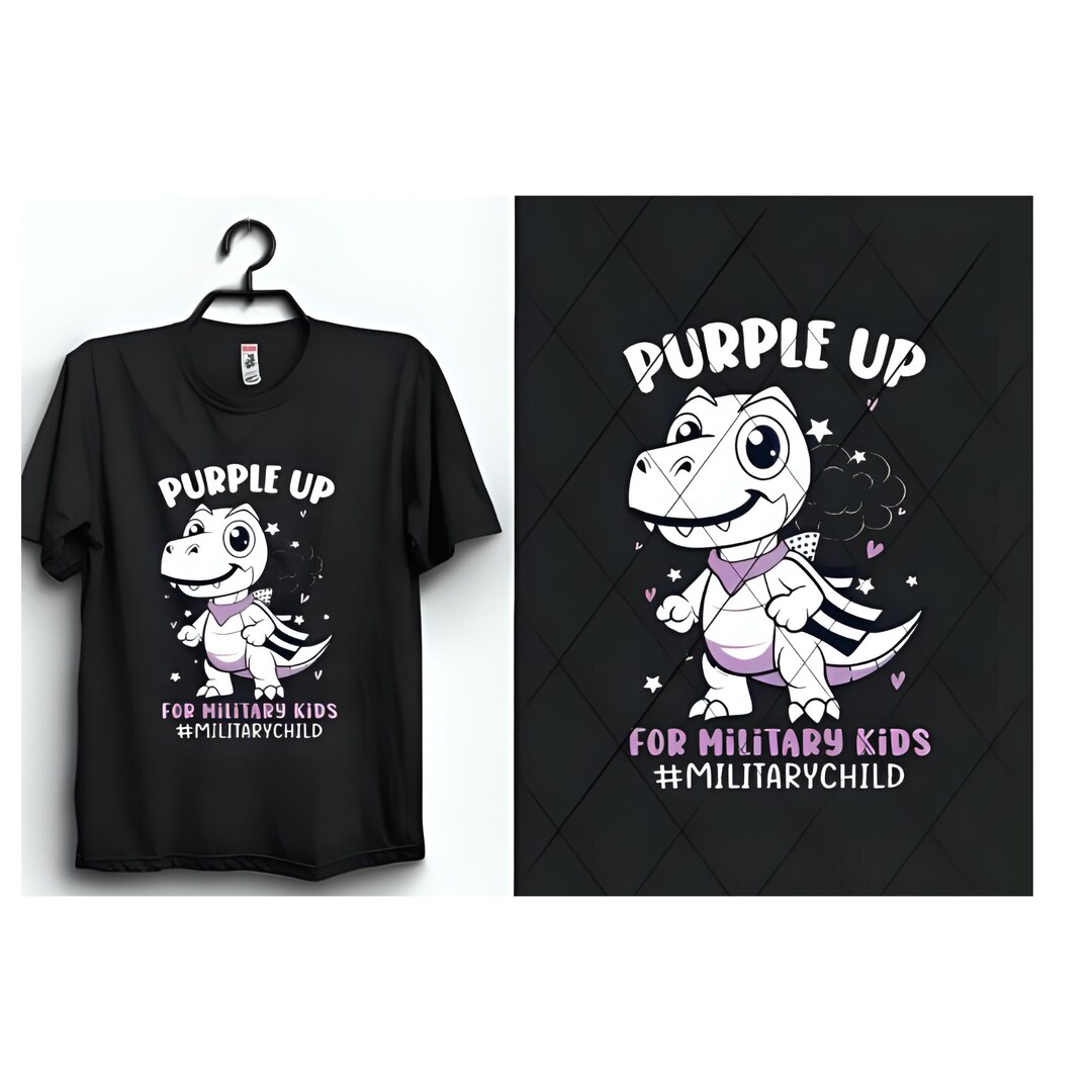 Purple up Military Child Month PNG | Military Kids Support Sublimation ...