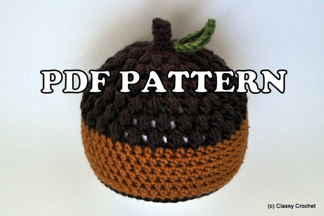 PDF PATTERN - Crochet Awesome Acorn Hat - Etsy