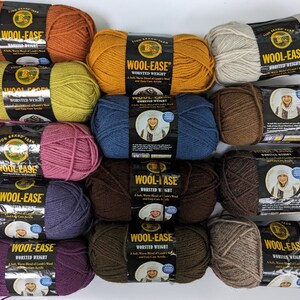 Lion Brand Wool Ease Worsted Weight Yarn - DISCONTINUED COLORS - Etsy