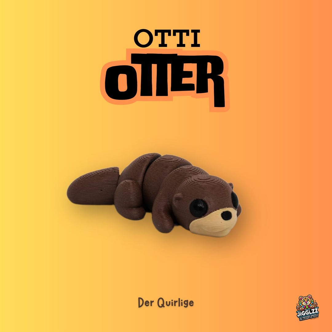 Flexi Toy, Otter, Otti Otter, Fidget Toy, Stress Relief, 3D Printed ...