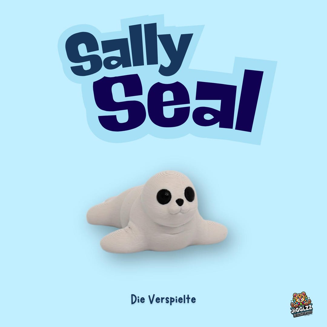 Flexi Toy, Seal, Sally Seal, Fidget Toy, Stress Relief, 3D Print, Hand ...
